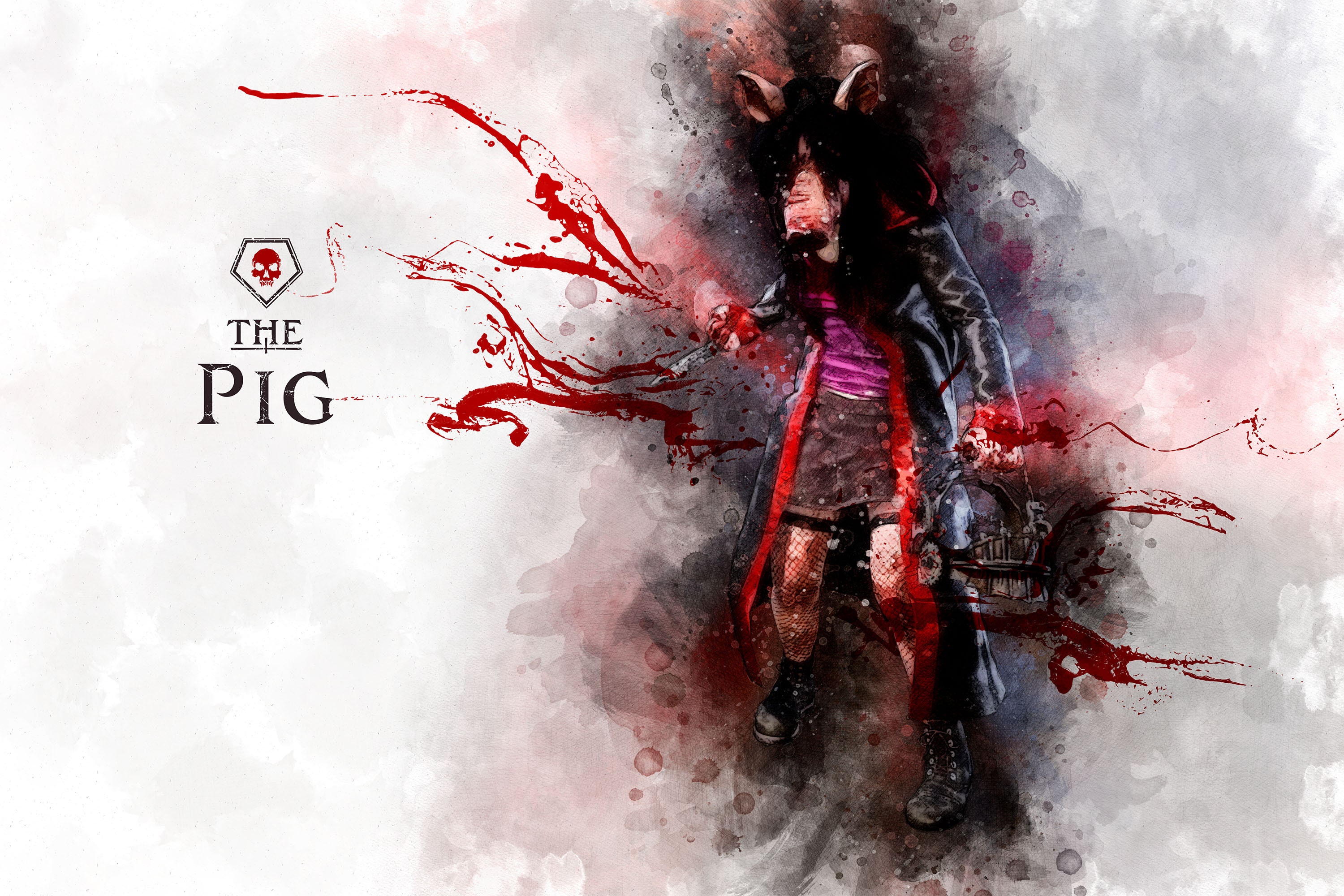 Amanda Young the Pig DBD Watercolour Art Dead by | Etsy