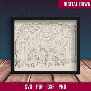 Survivor & Killers - Papercut Lightbox SVG | Dbd Light Box | Shadow Box ...
