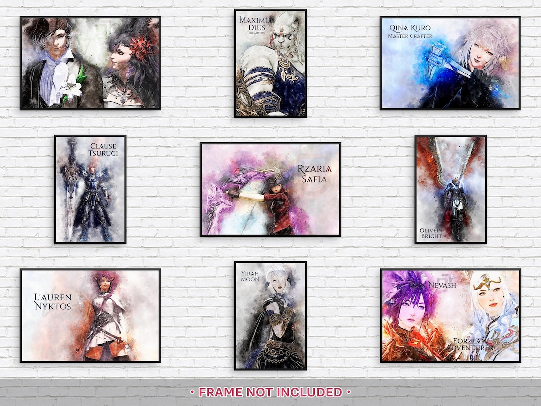 FFXIV Character Personalized Art Print | Custom Character | Final ...