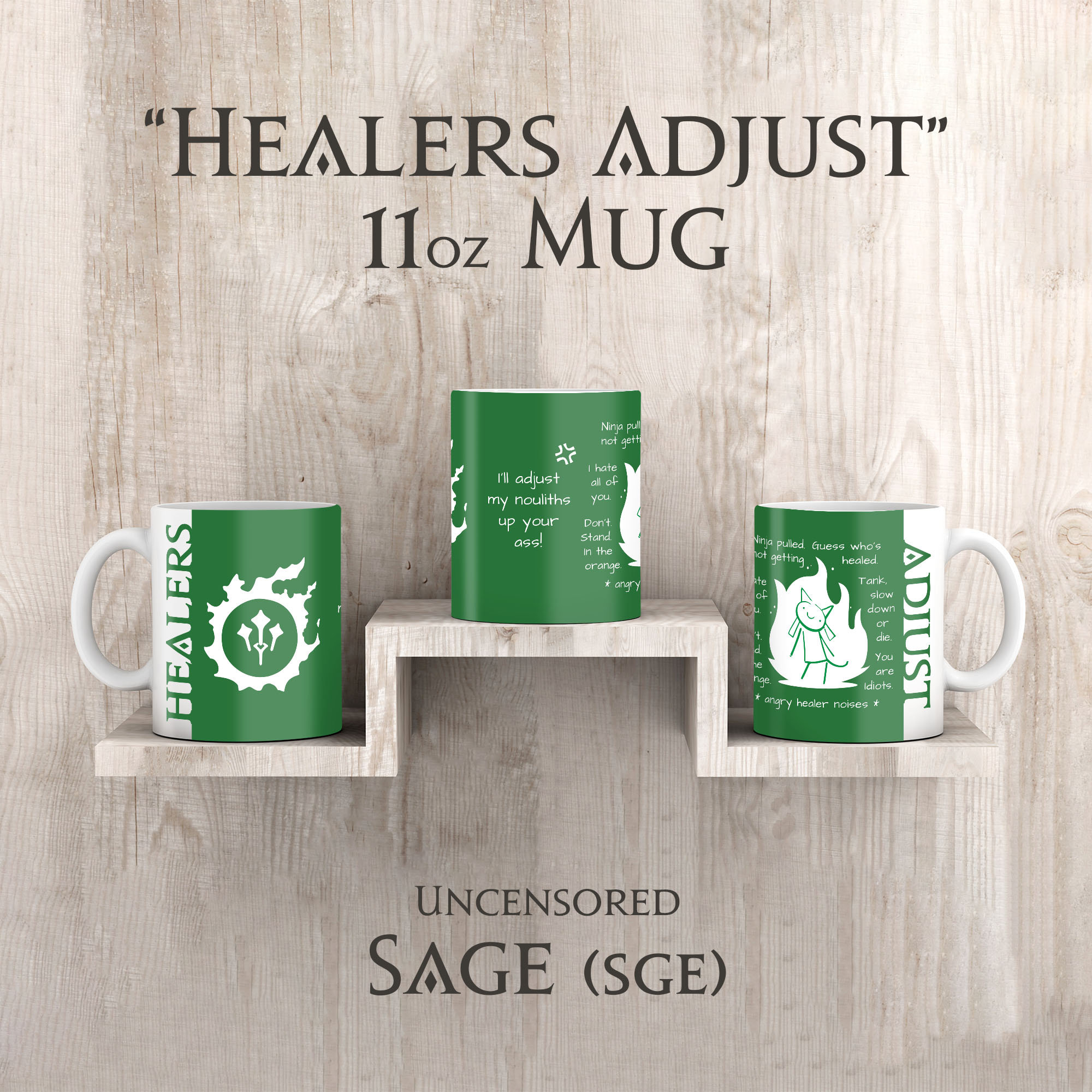 FFXIV "healers Adjust" 11oz Coffee Mug | Final Fantasy XIV - Etsy