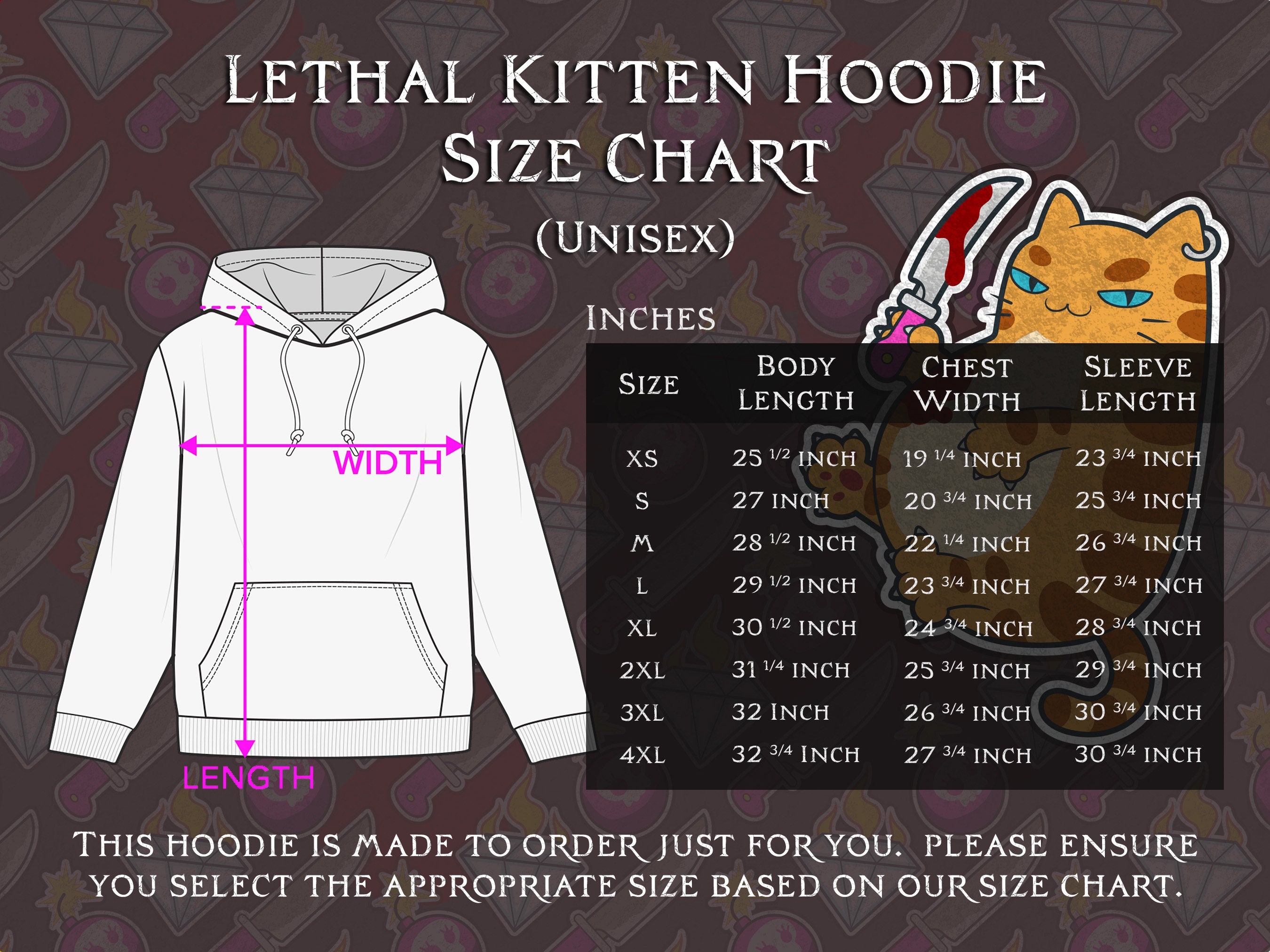 Lethal Kitten Inspired Cosplay Hoodie | Casual Legion Cosplay | Horror ...