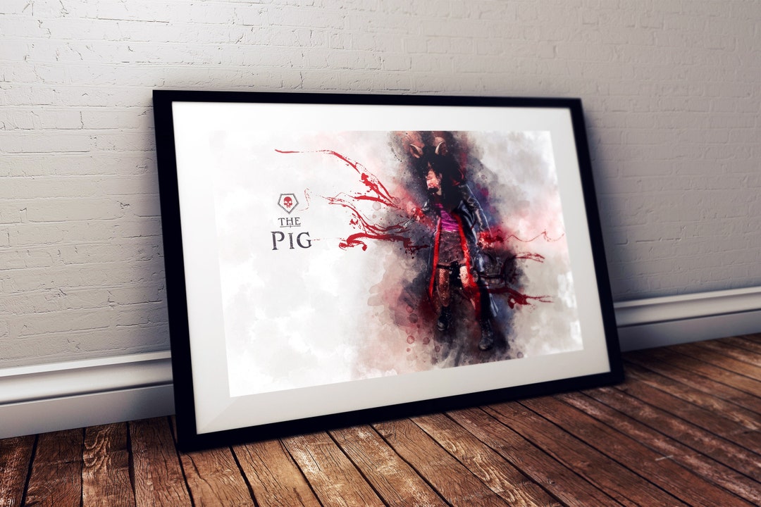 Amanda Young the Pig Dbd Watercolour Art Print Poster Wall Art Digital ...