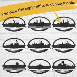 US Navy Battleship - Pick Your Battleship - Custom Metal Wall Art - Etsy