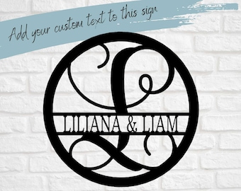 Metal Circle Monogram - Etsy