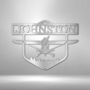 Personalized Airplane Sign, Airplane Hangar Sign, Prop Plane ...