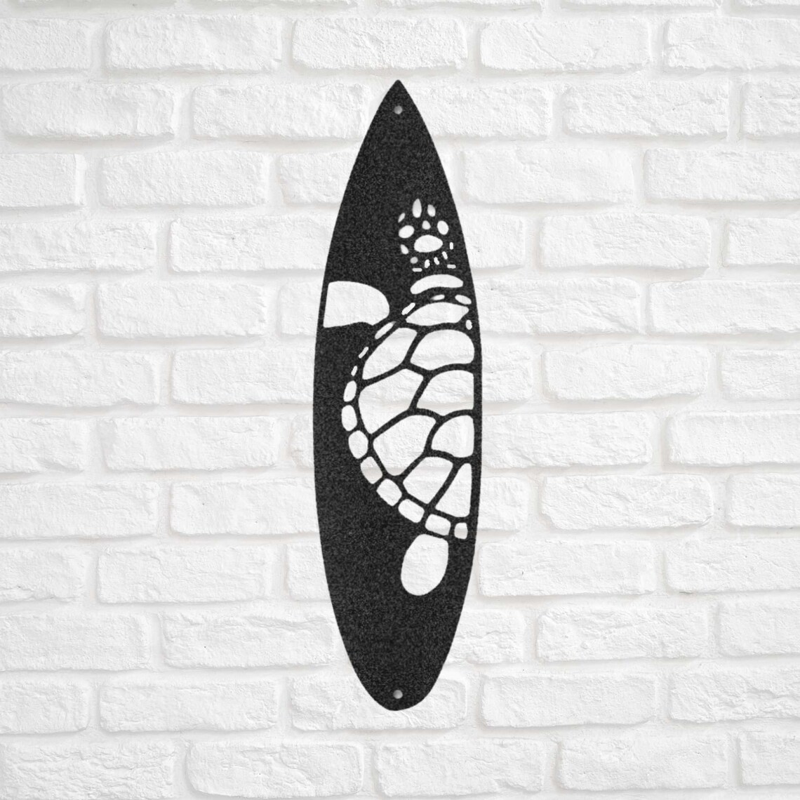 Surfboard Sea Turtle Metal Sign – Custom Coastal Wall Decor Gift for ...