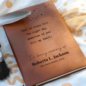 Personalized Grief Journal - Memories of You - Leather Remembrance ...
