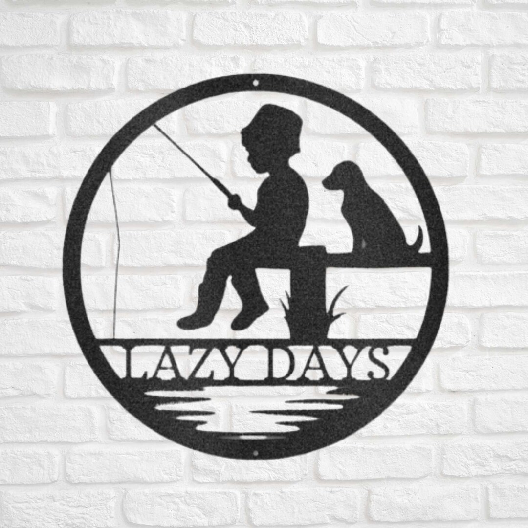 Custom Metal Fishing Sign: Lake House Decor, Cabin Art - Etsy