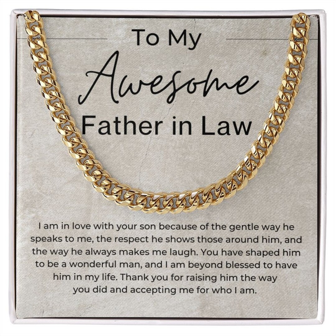 Father-in-law Gift: Cuban Link Chain, Stainless Steel or 14K Gold - Etsy