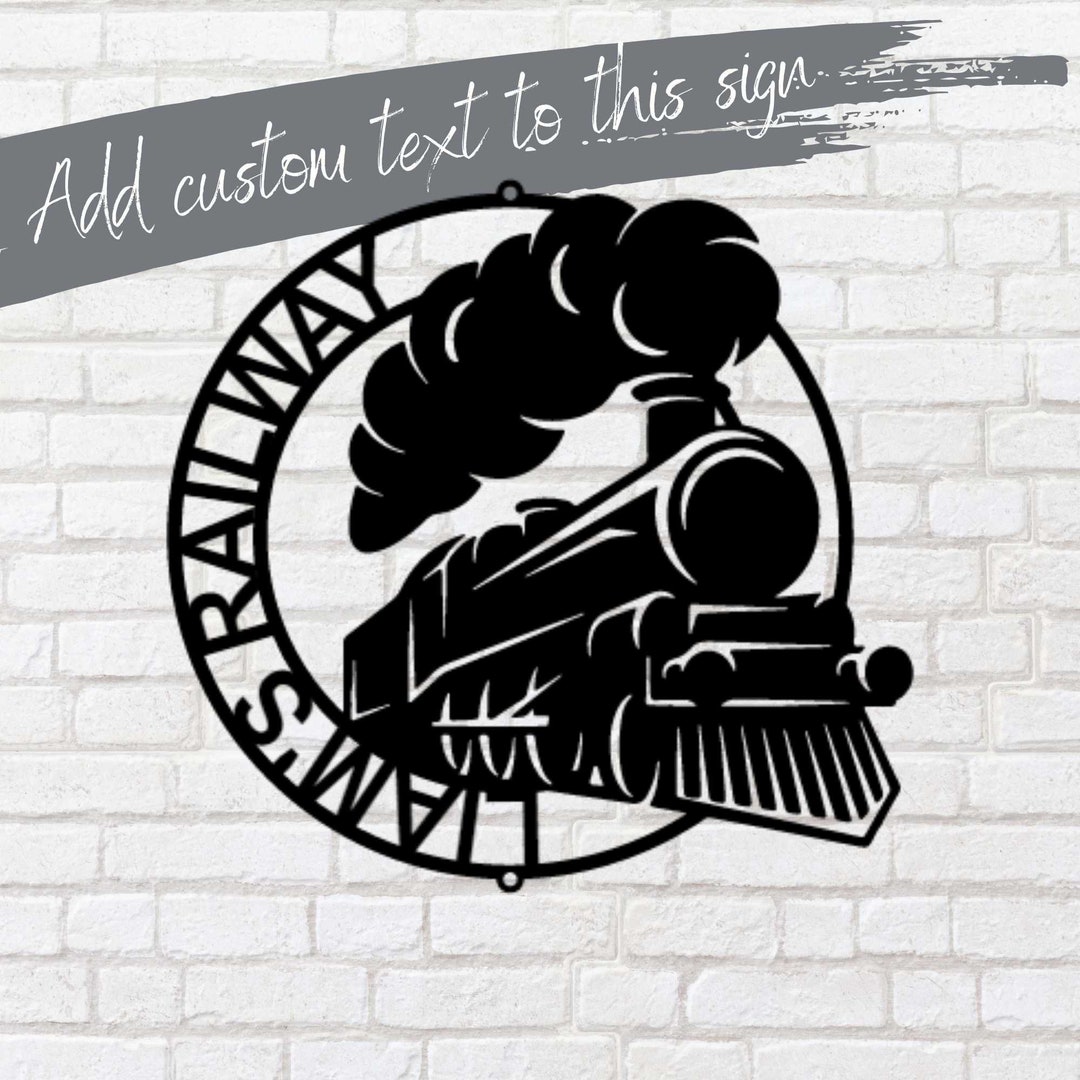 Train Sign Personalized Metal Name Sign Custom Classic - Etsy