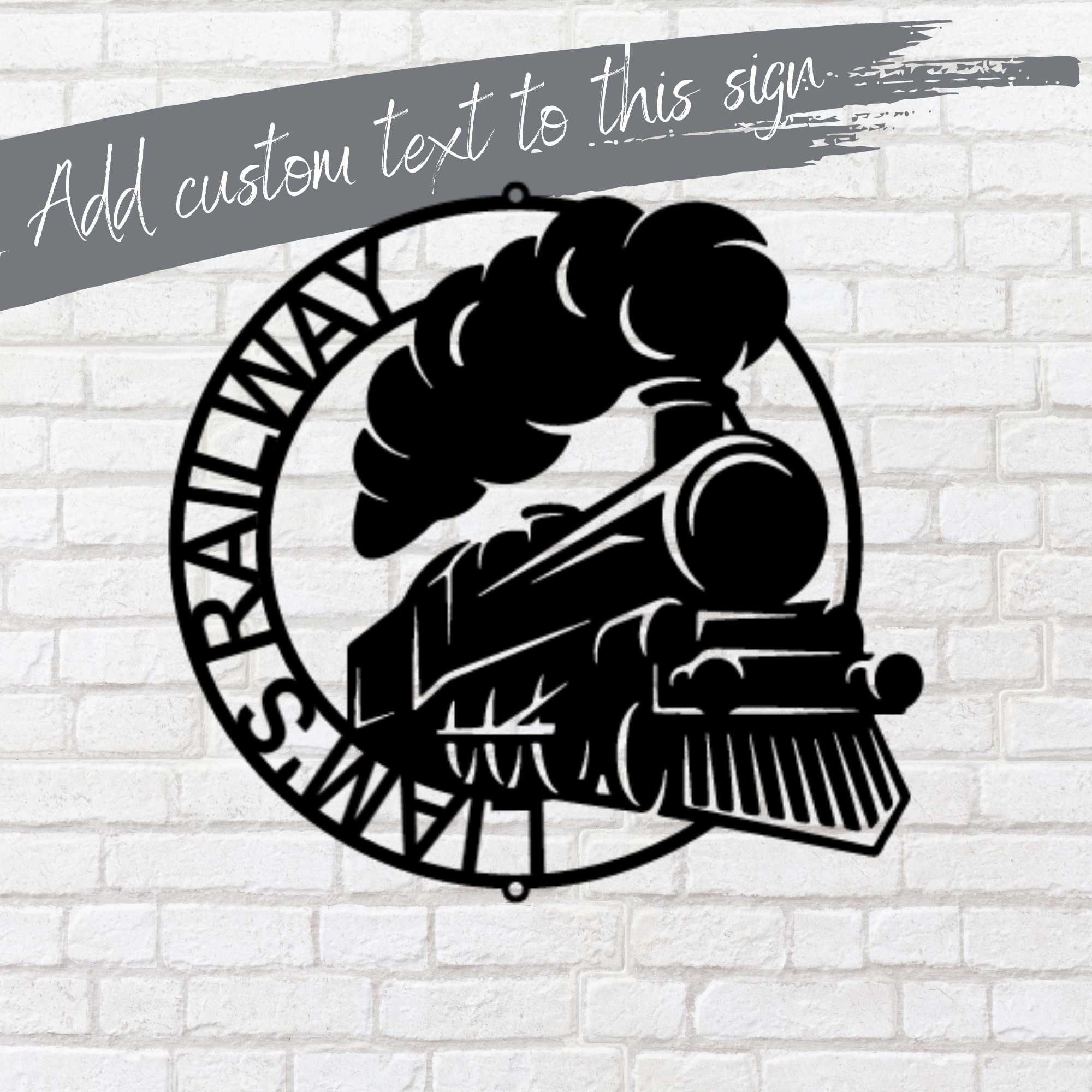 Train Sign - Personalized Metal Name Sign - Classic Train Monogram - Etsy