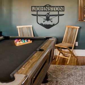 Personalized Airplane Sign, Airplane Hangar Sign, Prop Plane ...