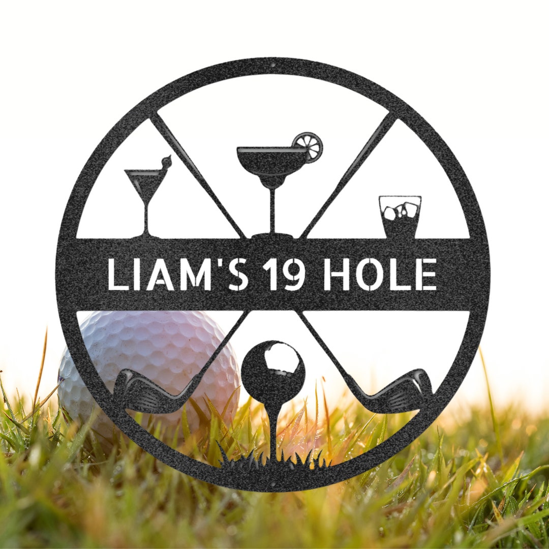 19th Hole Sign - Personalized Golf Sign Personalized Golf Decor, Golf ...