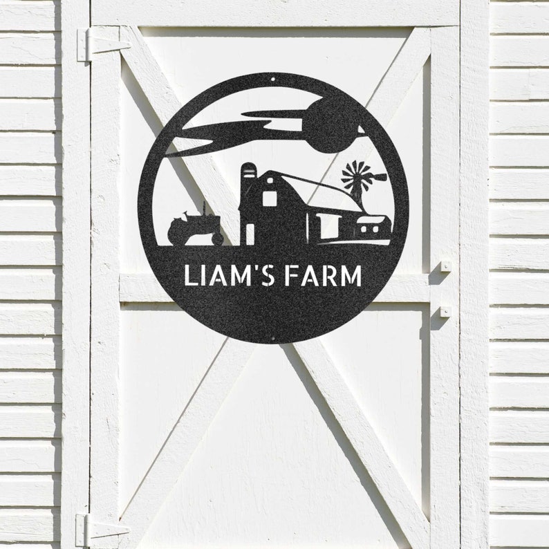Classic Farm Sign Custom Farm Sign Laser Cut Metal Sign - Etsy