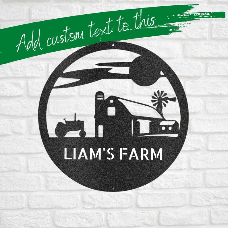 Classic Farm Sign Custom Farm Sign Laser Cut Metal Sign - Etsy