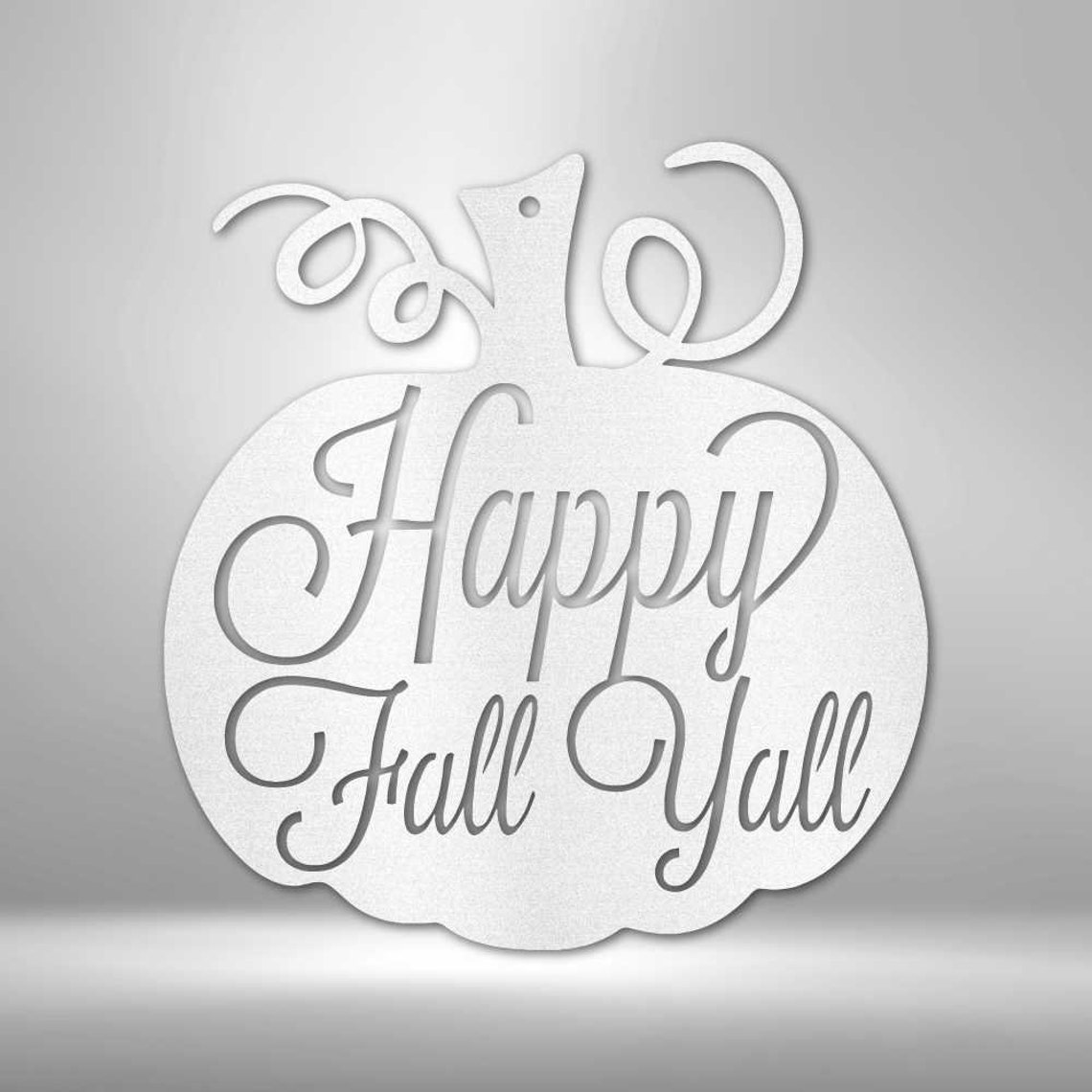 Happy Fall Yall Fall Pumpkin Sign Metal Pumpkin Monogram - Etsy