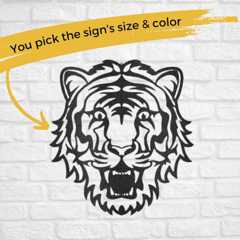 Eye of the Tiger Tiger Wall Art Custom Metal Animal Sign - Etsy
