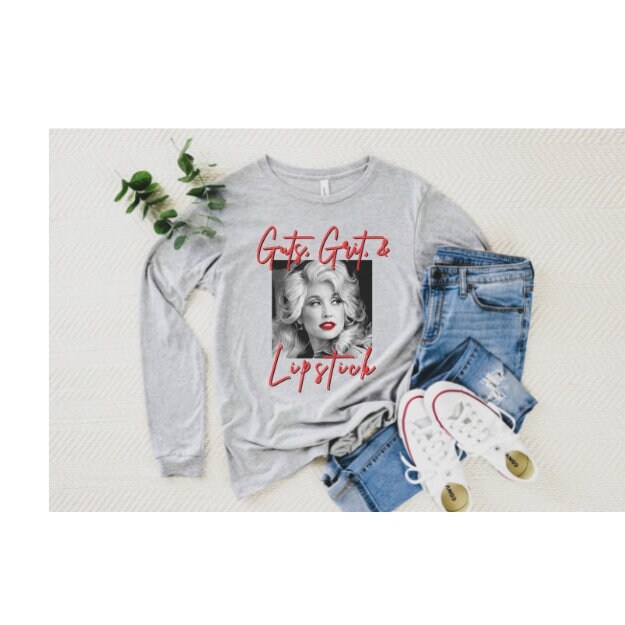Guts, Grit, & Lipstick Dolly Parton-t-shirts-mugs-product Svg|png ...