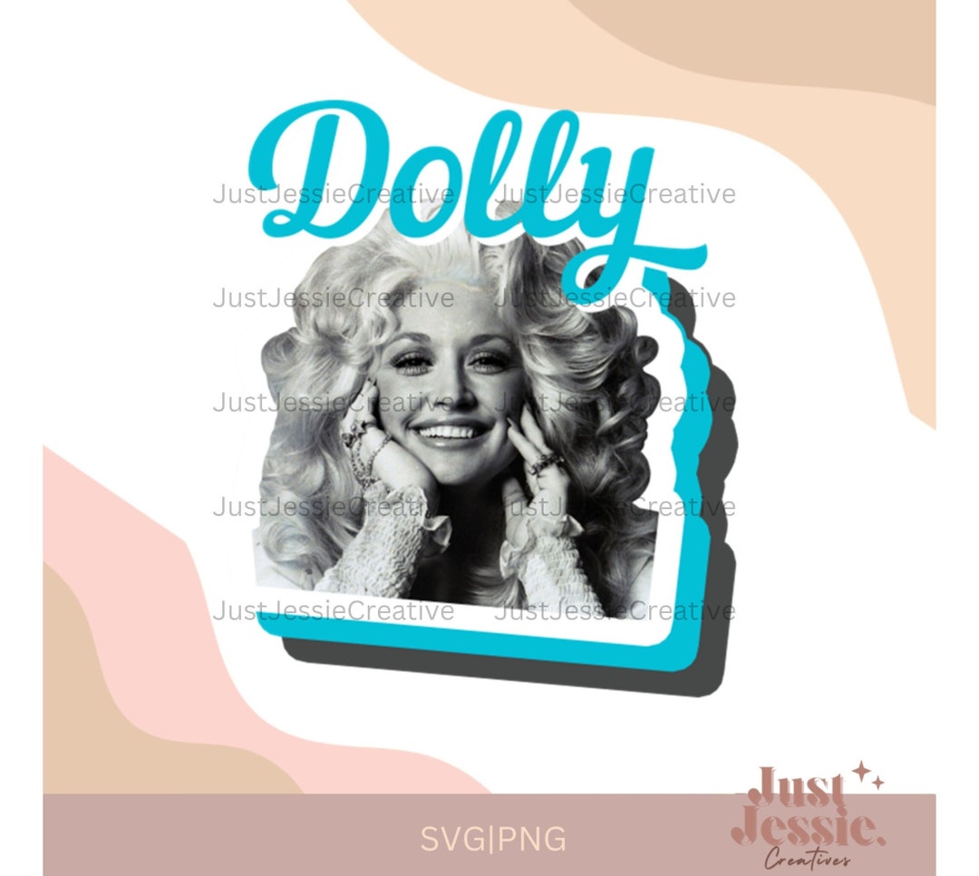 Turquoise Dolly Parton -western Design for T-shirt-mugs-hats-svg|png-instant Download-for ...