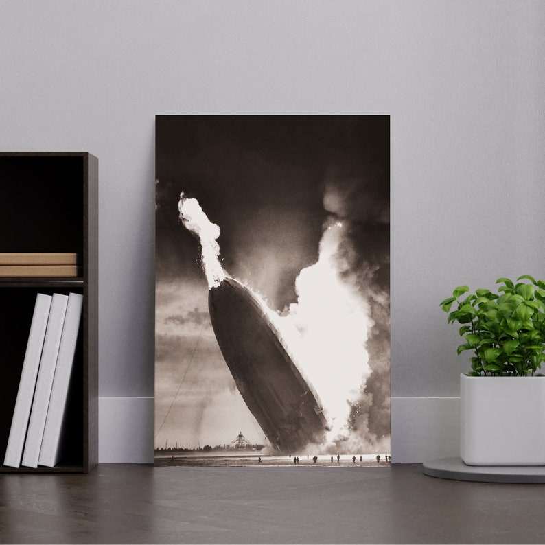 The Hindenburg Disaster Vertical Canvas or Poster Wall Art - Etsy