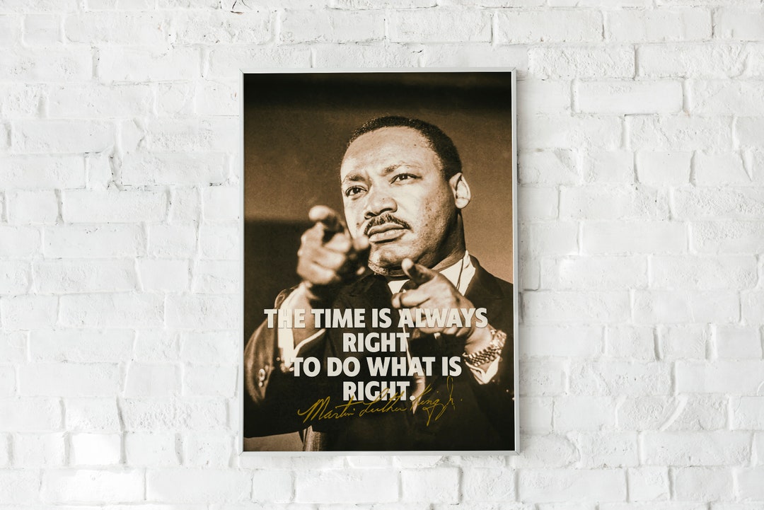 Martin Luther King Jr., Signature, Paper or Canvas Poster Print, Wall ...