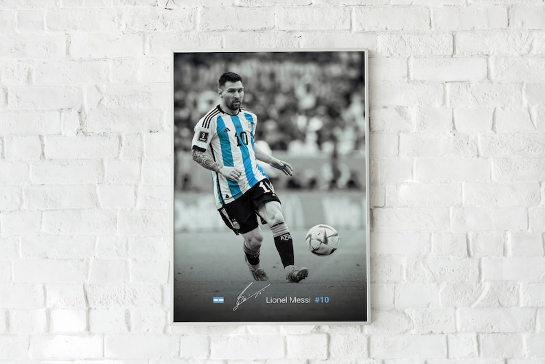 Lionel Messi Poster Leo Messi GOAT Canvas Argentina - Etsy