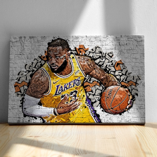Lebron James Graffiti Poster - Etsy