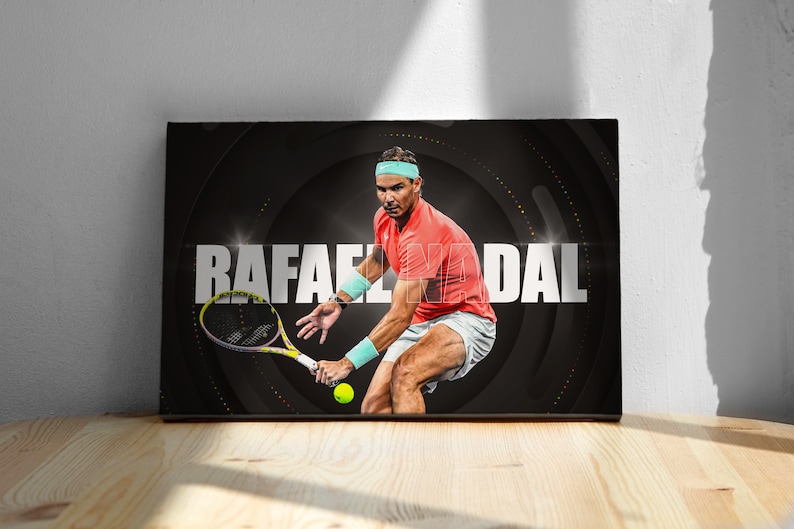 Rafael Nadal Poster, Canvas or Paper Print, King Rafa, Tennis Wall Art ...
