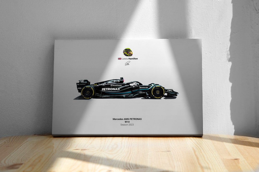 Mercedes W14, Canvas or Poster Print, Mercedes-amg Petronas F1, Lewis ...