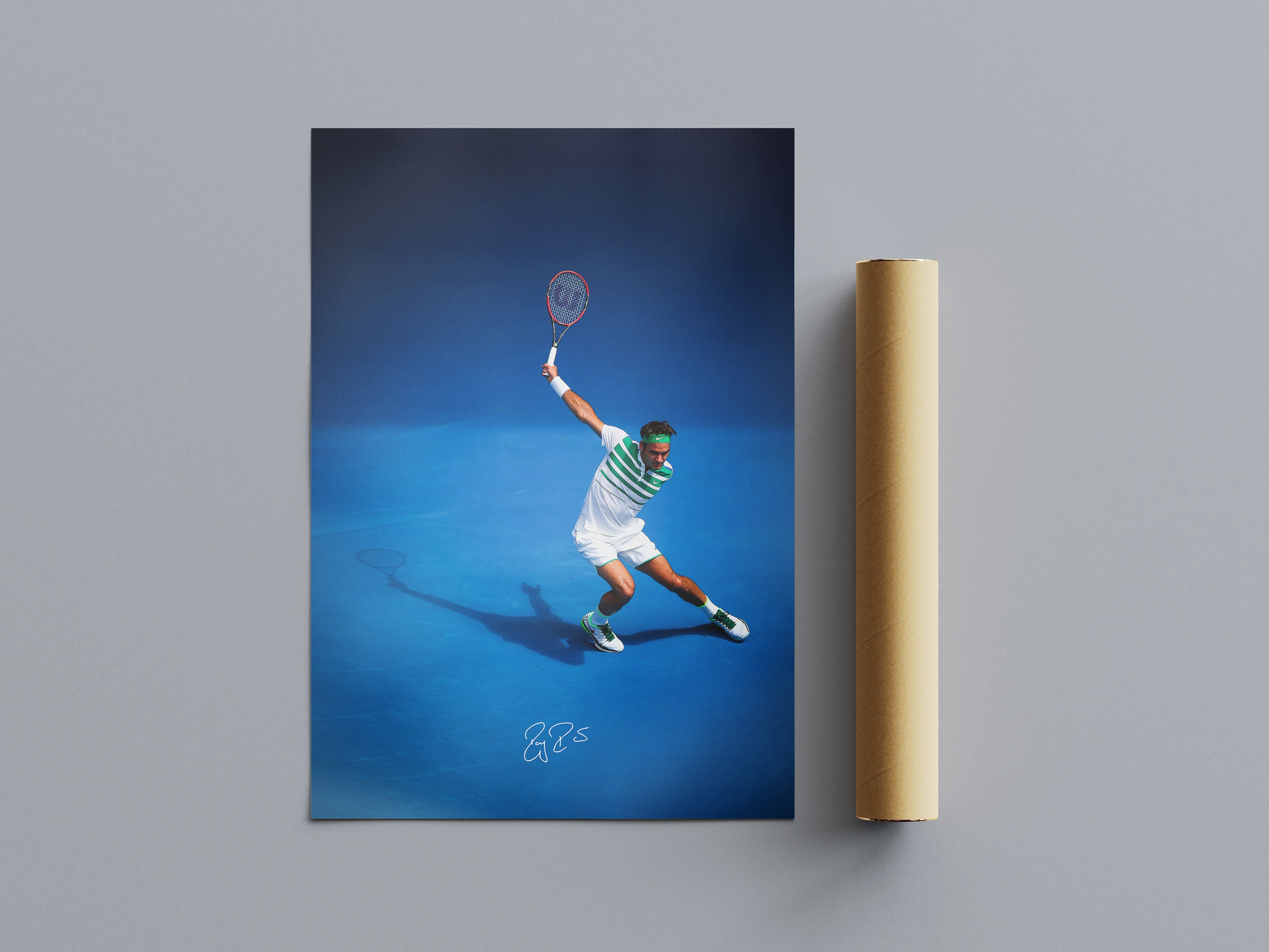 Inspirational Tennis Legend: Roger Federer Poster sold by Emily Clarke ...