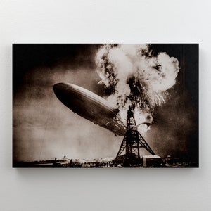 The Hindenburg Disaster, Canvas or Poster Print, Historical Wall Art ...