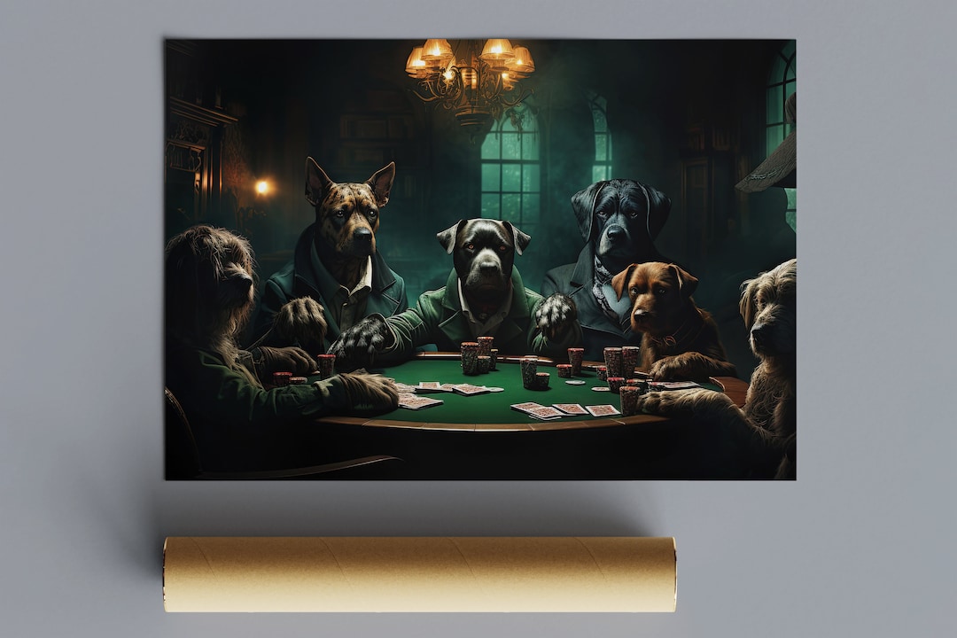 Dogs Playing Poker Print: Vintage Matte Paper Poster (20x28" / 50x70 Cm ...