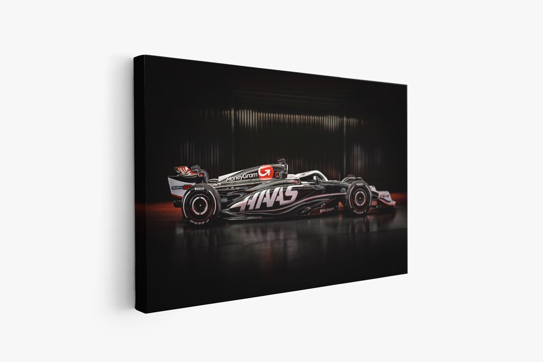 F1 Poster, Haas VF-24, Paper or Canvas Print, New Livery, 2024 F1 ...