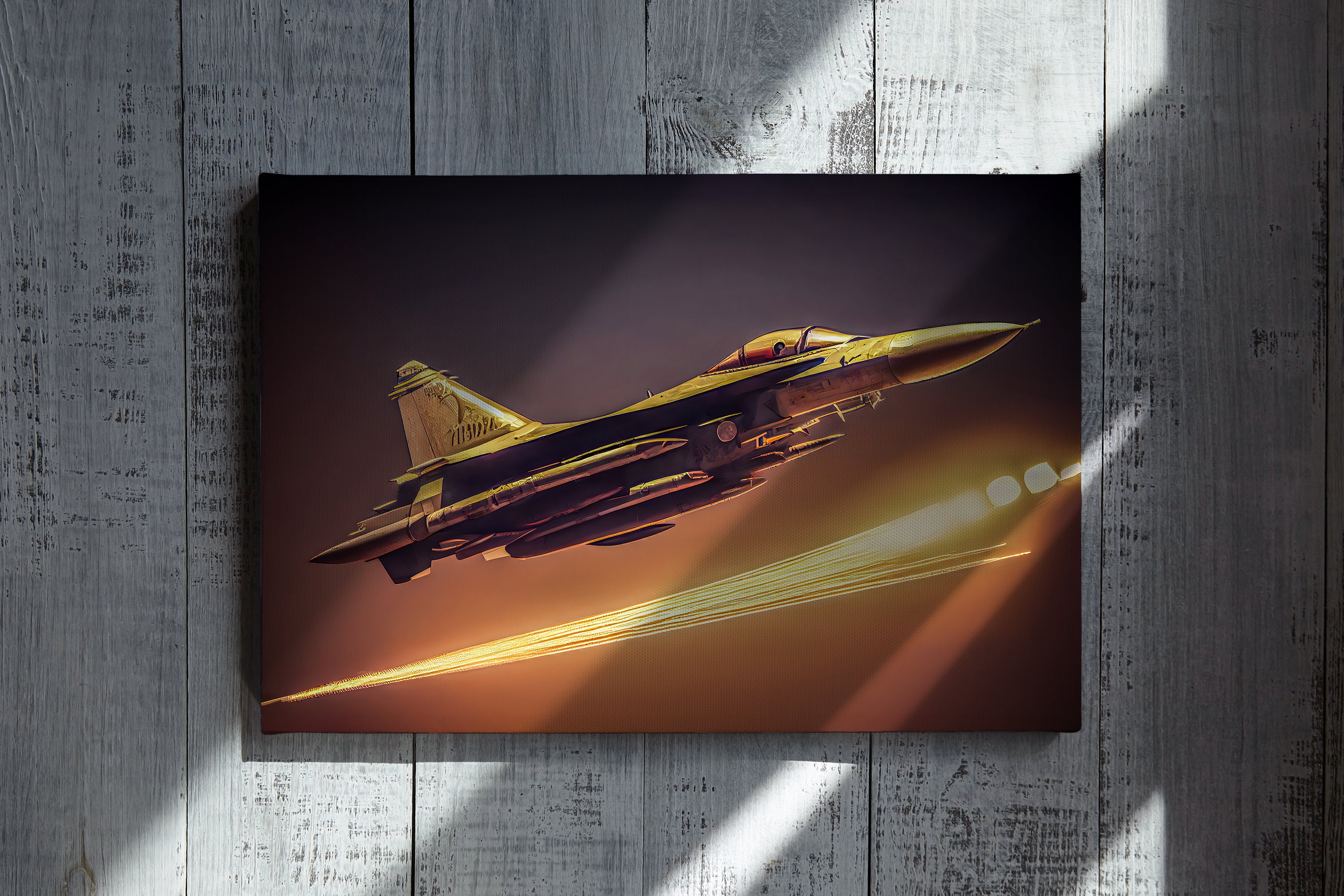 Fighter Jet Wall Art Canvas Poster Steampunk Style Home - Etsy
