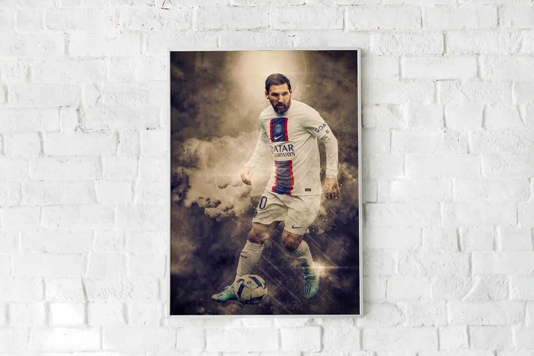Lionel Messi Poster or Canvas Print, Leo Messi, GOAT, PSG, Paris Saint ...