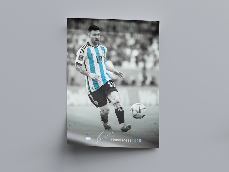 Lionel Messi Poster Leo Messi GOAT Canvas Argentina - Etsy
