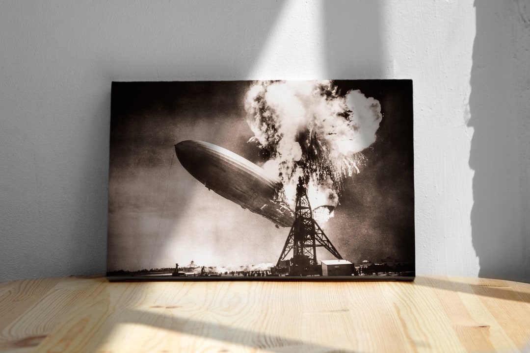 The Hindenburg Disaster, Canvas or Poster Print, Historical Wall Art ...