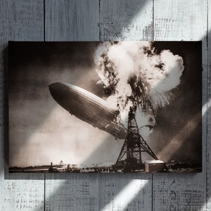 The Hindenburg Disaster, Canvas or Poster Print, Historical Wall Art ...