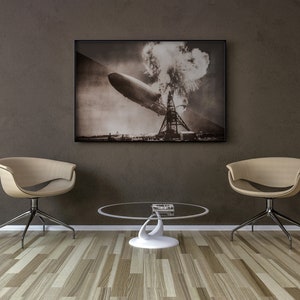 The Hindenburg Disaster, Canvas or Poster Print, Historical Wall Art ...