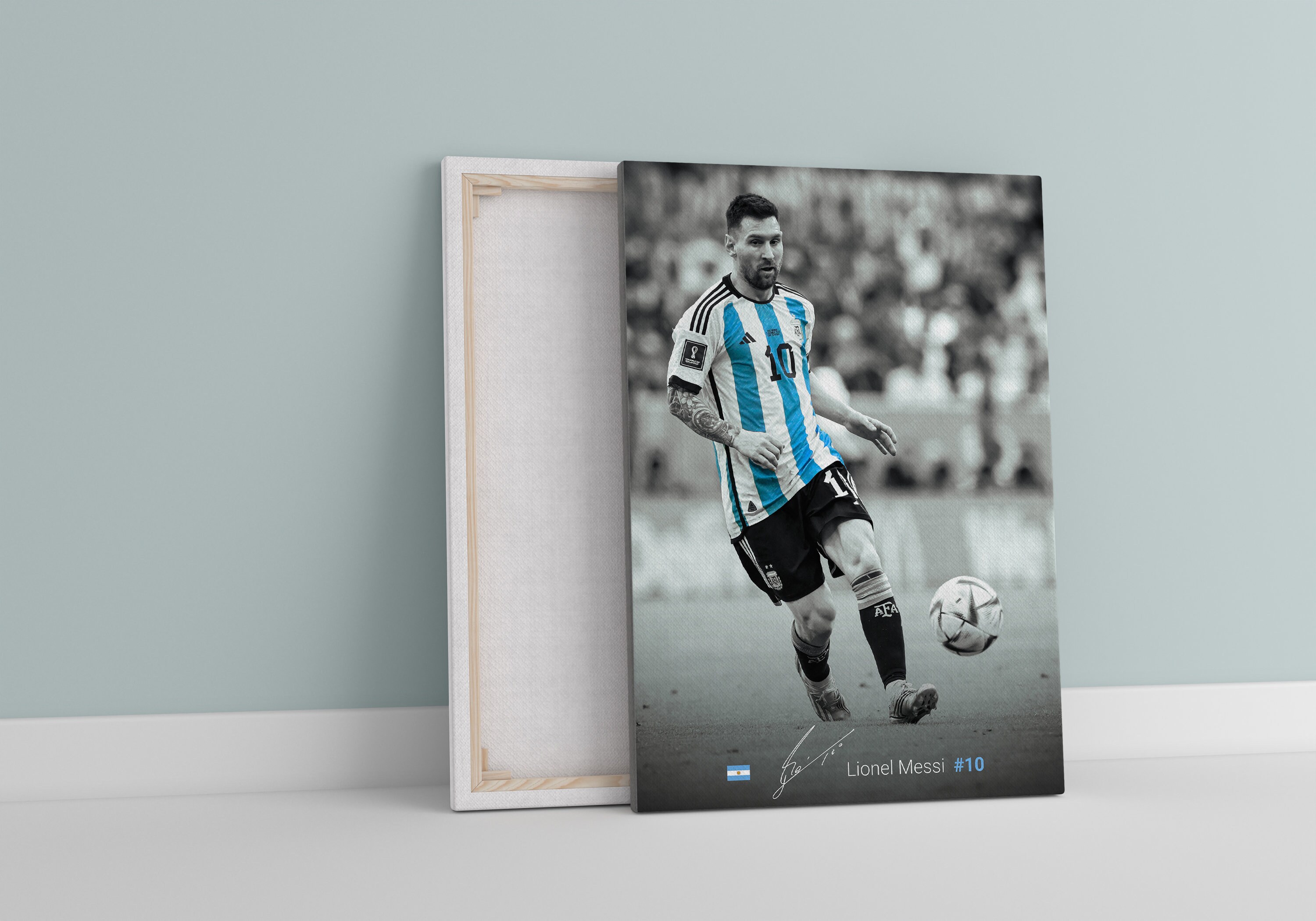 Lionel Messi Poster Leo Messi GOAT Canvas Argentina - Etsy