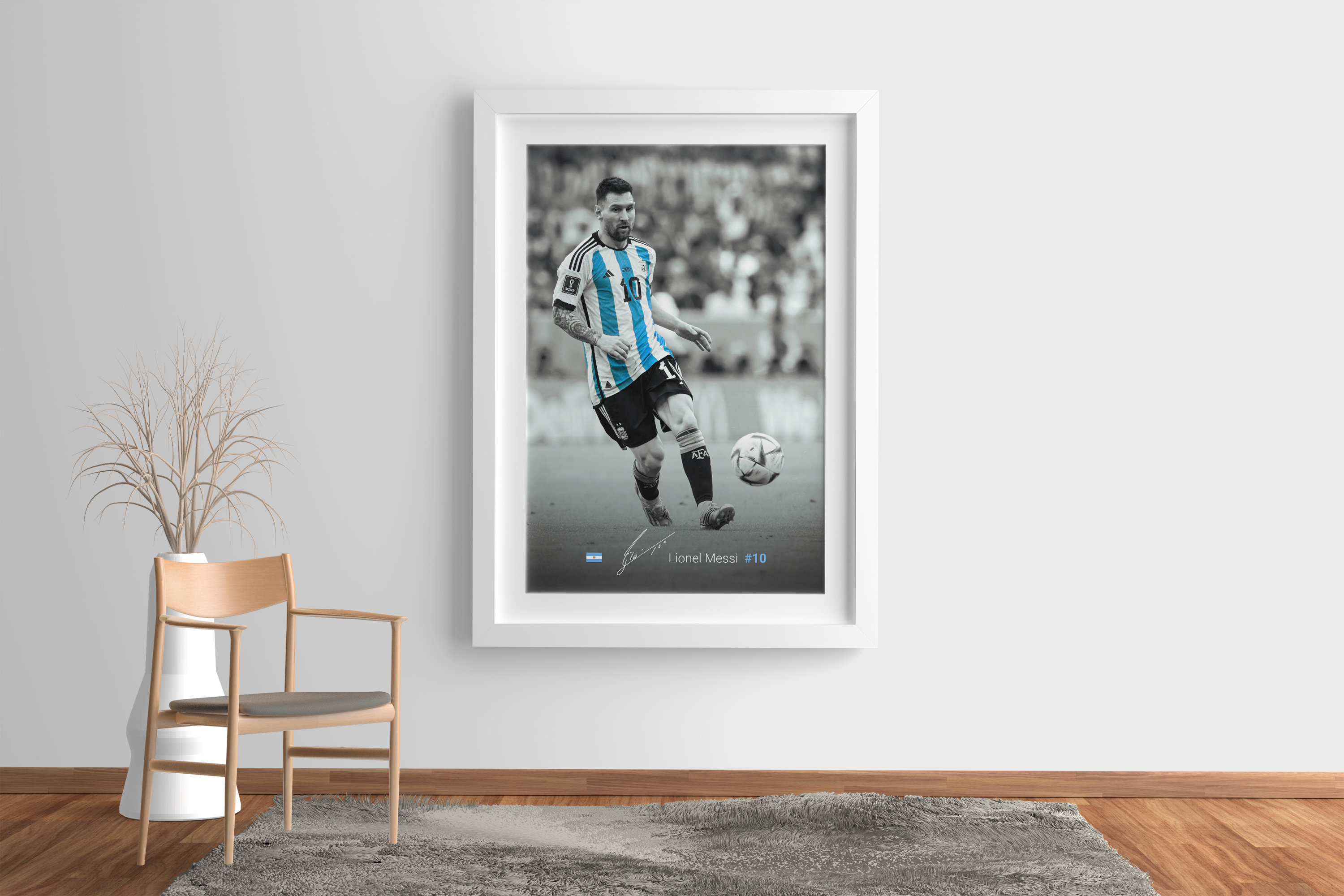 Lionel Messi Poster Leo Messi GOAT Canvas Argentina - Etsy