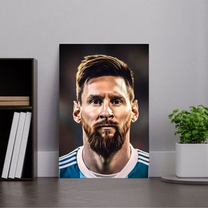 Lionel Messi Portrait Premium Matte Poster or Canvas Print - Etsy