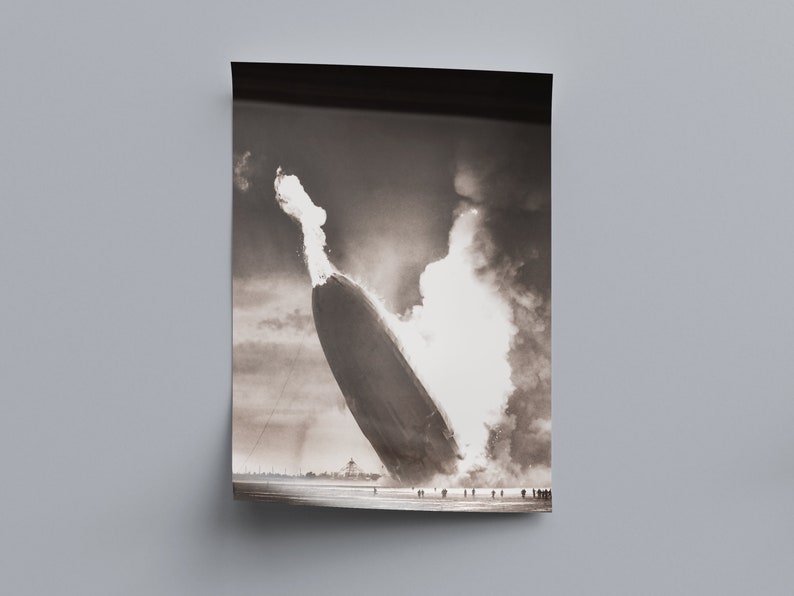 The Hindenburg Disaster Vertical Canvas or Poster Wall Art - Etsy