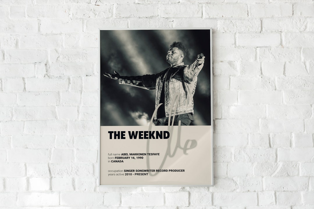 The Weeknd Poster, Canvas or Paper Print or Digital File, Music Wall ...
