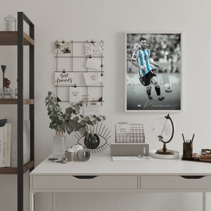 Lionel Messi Poster, Leo Messi, GOAT, Canvas, Argentina Football, World ...