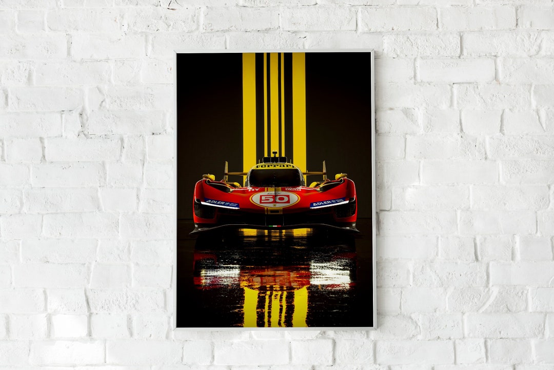 Le Mans Hypercar Ferrari 499P Poster, Canvas or Paper Print, World ...