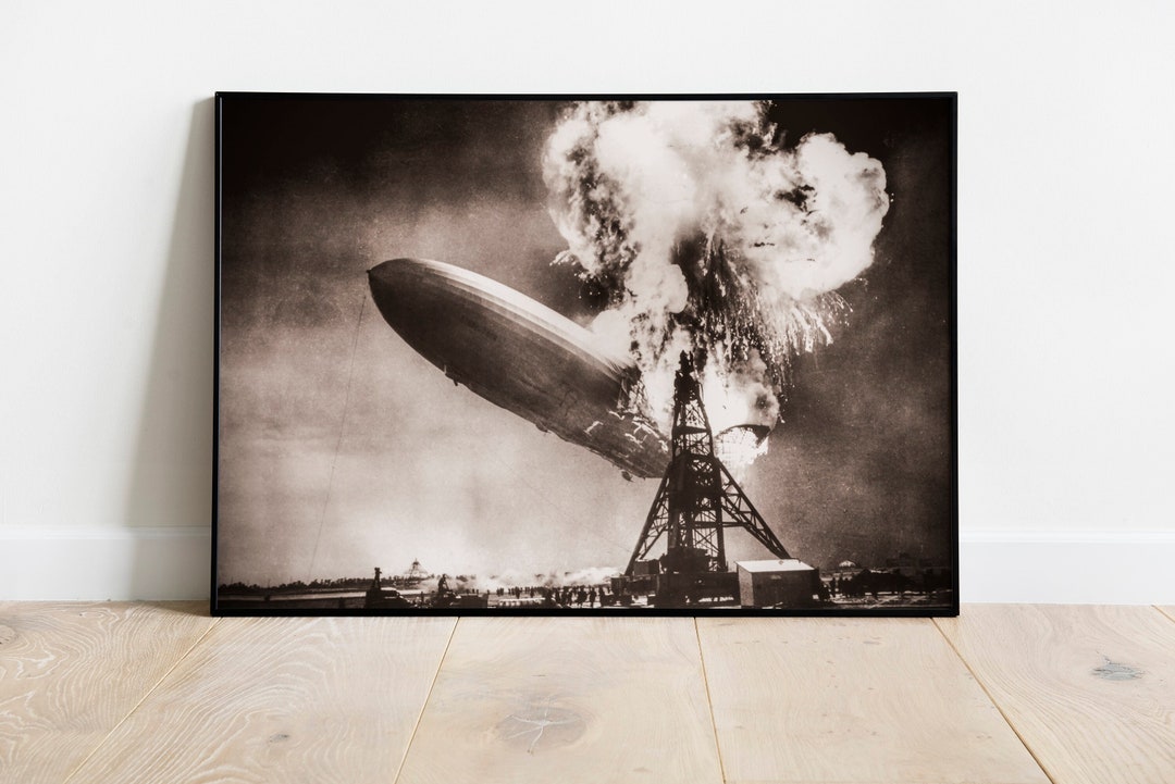 The Hindenburg Disaster Canvas or Poster Historical Wall - Etsy