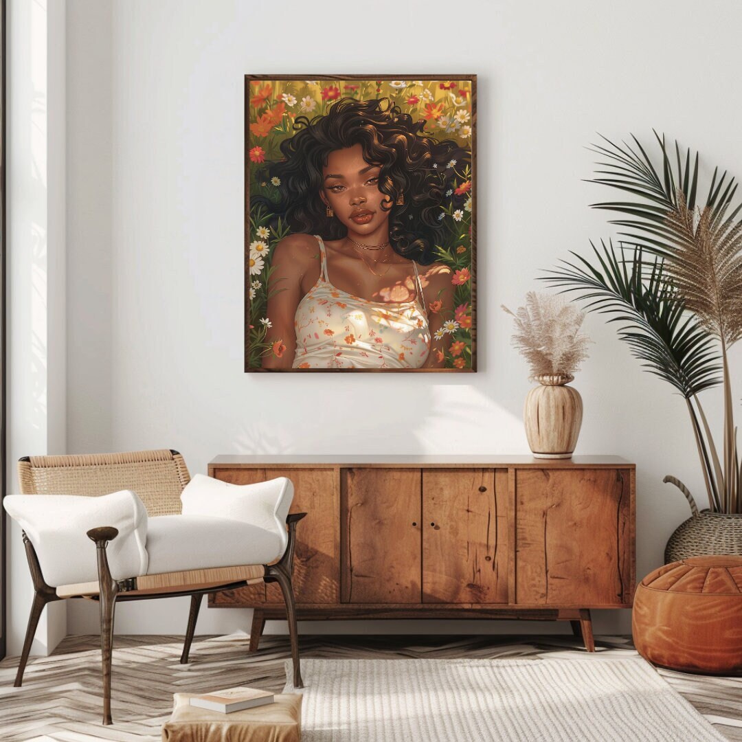 Wildflower Woman 10 weed, Cannabis, Poster, PNG, Art Print, Marijuana ...