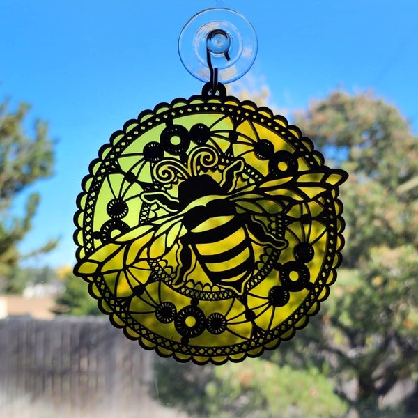 Honeybee Suncatcher - Etsy