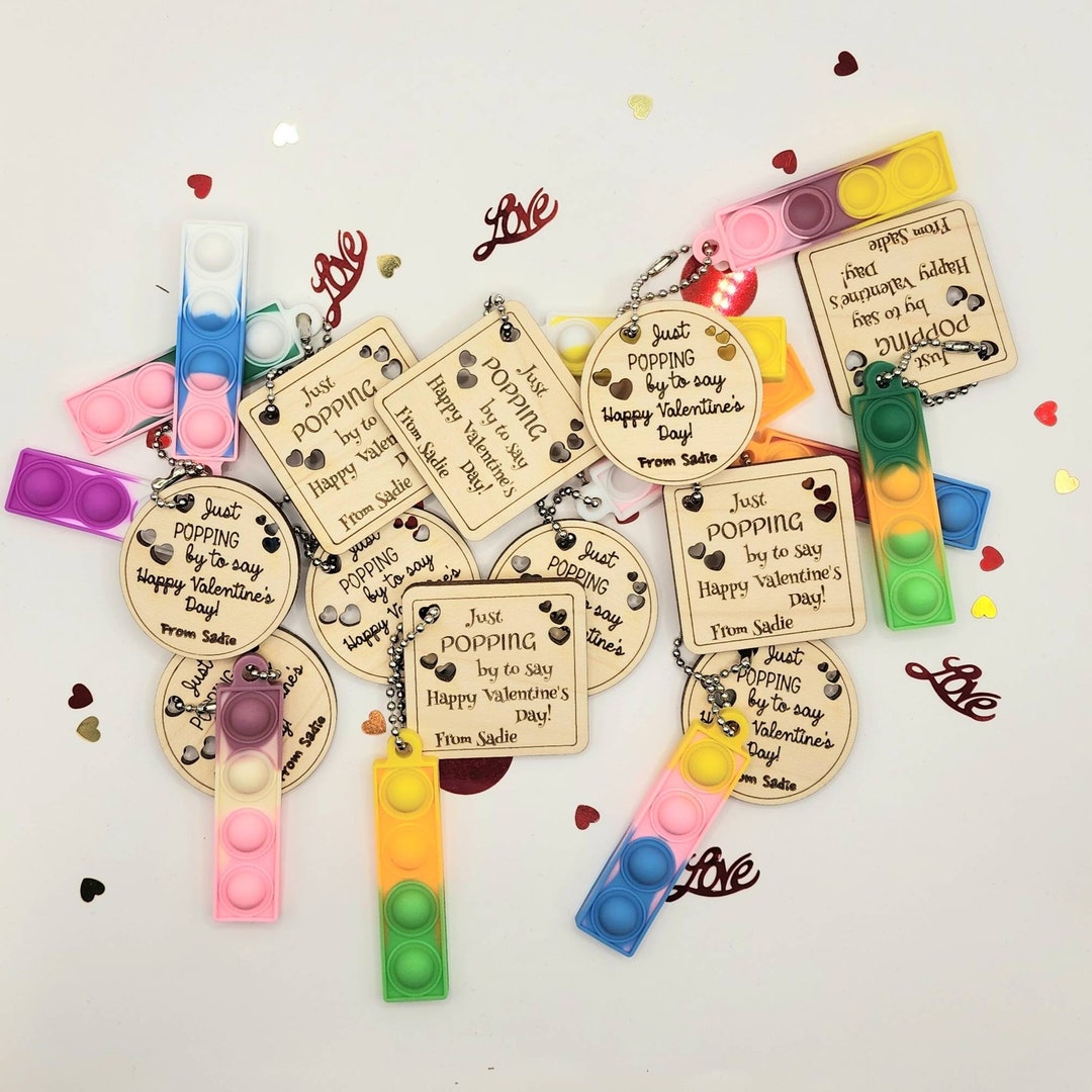 Personalized Valentine's Day Pop Its, Class Valentines, Pop-it ...